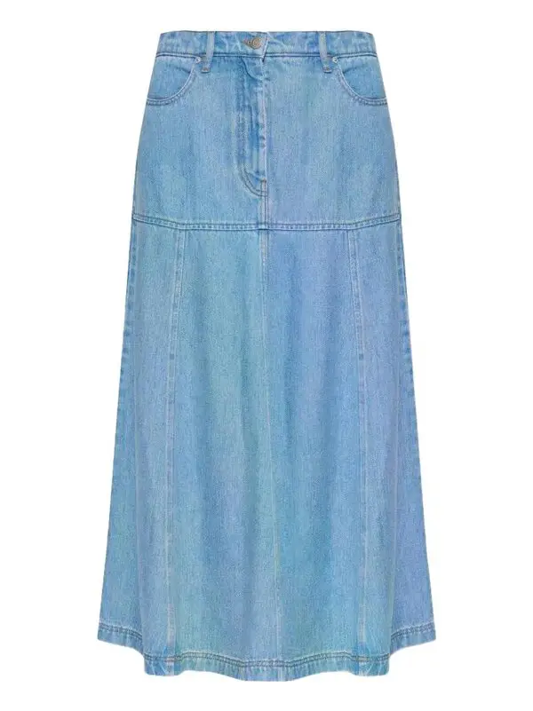 Munthe Panelled Denim Maxi Skirt - Blue