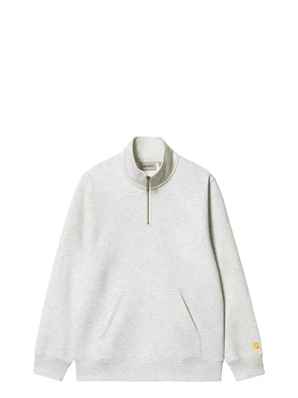 Carhartt Work In Progress Chase Quarter-zip Cotton Sweater - Grey