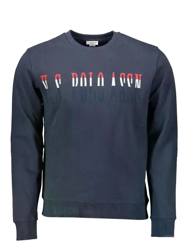 U.s. Polo Assn. Logo Print Crew Neck Sweater - Blue