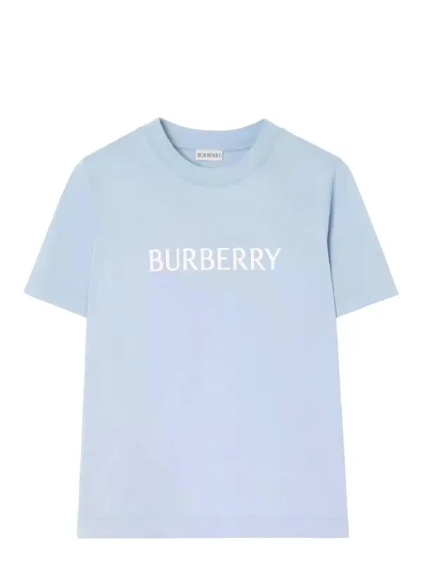 Burberry Logo Cotton T-shirt - Blue