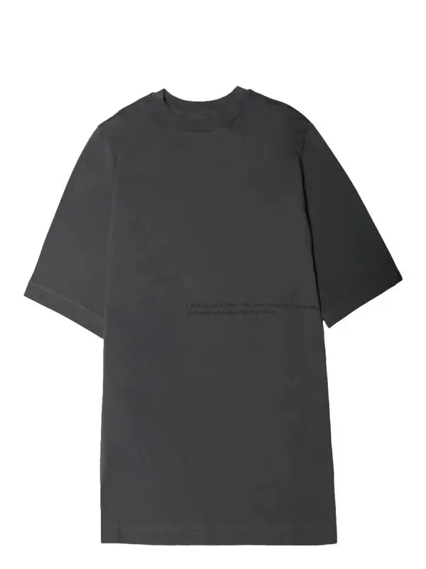MAISON MARGIELA Slogan Print Mini Dress - Grey