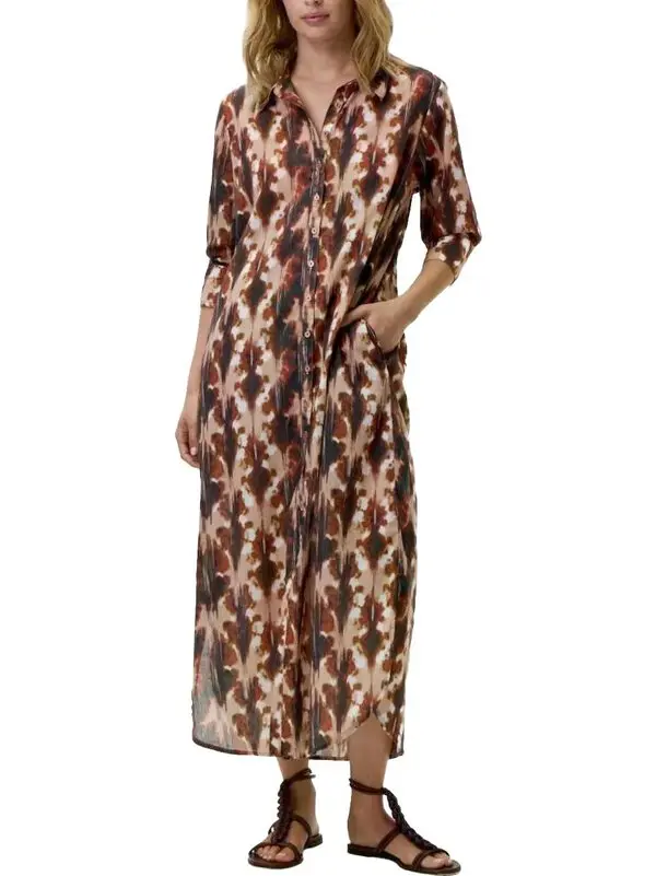 One Season Daisy Midi Dress - Brown