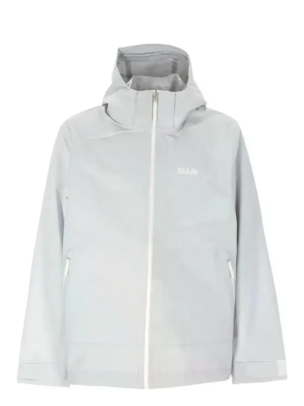 SLAM Slang Logo-print Hooded Jacket - Grey