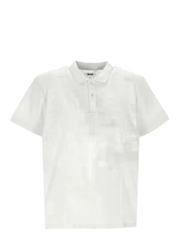 SLAM Logo-embroidered Polo Shirt - Grey