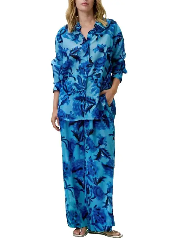One Season Claudia Shirt Floral Print - Blue