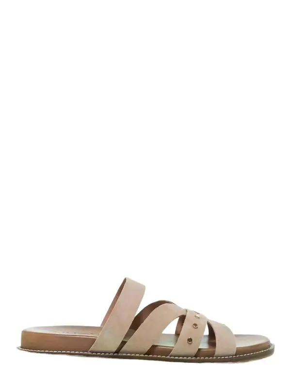 INUOVO Studded Flat Sandals - Neutrals