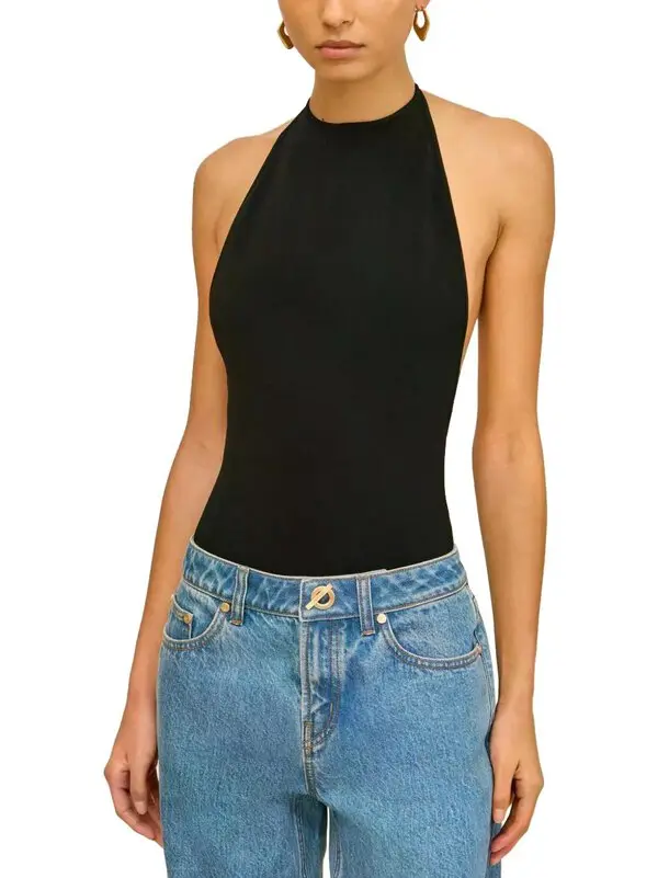 Cult Gaia Minnie Halterneck Backless Bodysuit - Black