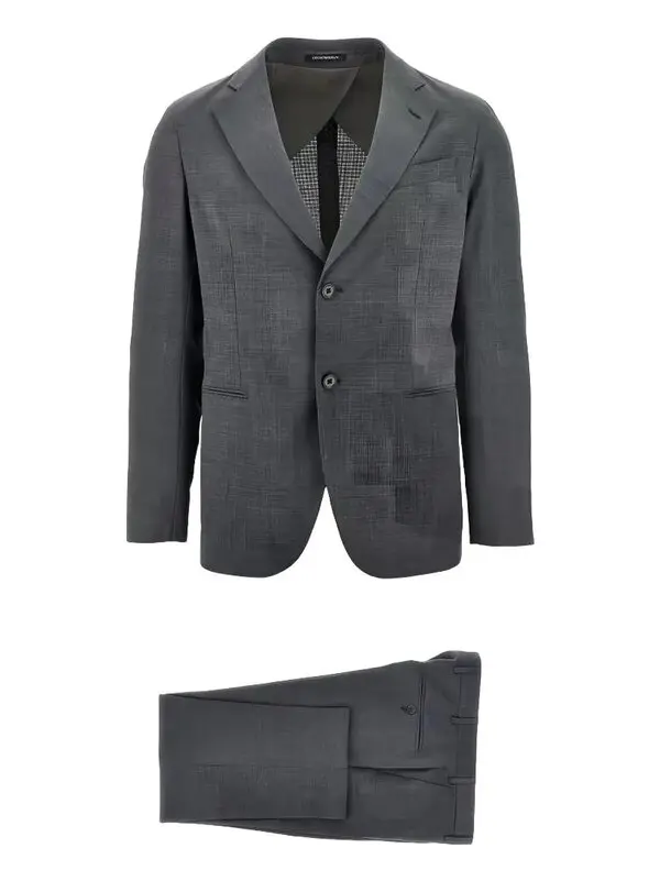 Emporio Armani Single-breasted Notched-lapel Suit - Grey