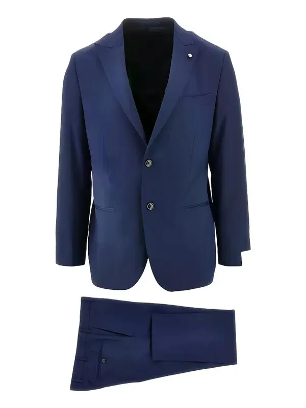 LUIGI BIANCHI Single-breasted Wool Suit - Blue