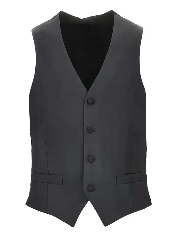 LUIGI BIANCHI Single-breasted Waistcoat - Grey