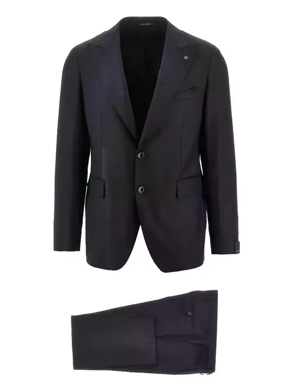 Tagliatore Peak-lapel Single-breasted Suit - Blue