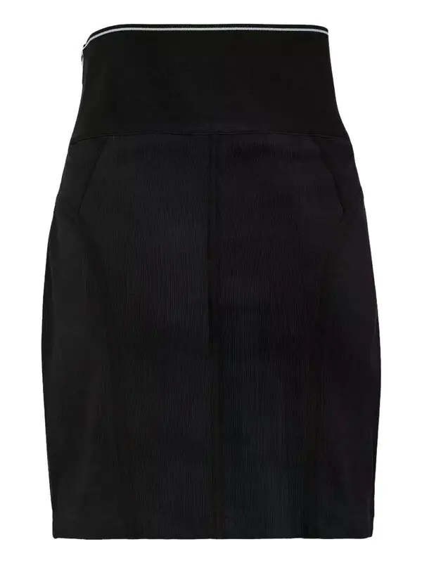 Alexander Wang Ribbed High-waisted Midi Skirt - Black