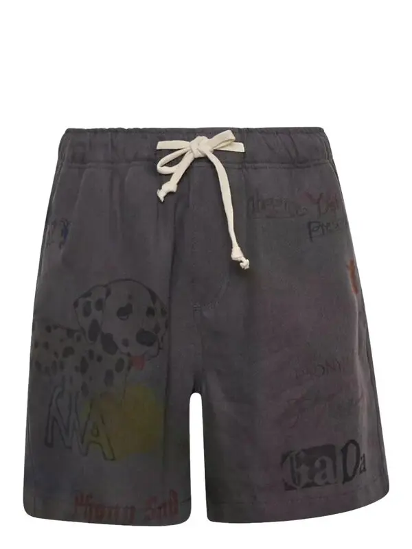 OPEN YY Graphic Print Shorts - Grey