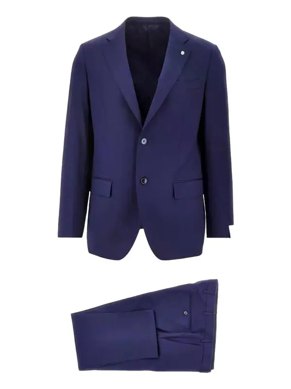 LUIGI BIANCHI Single-breasted Wool Suit - Blue
