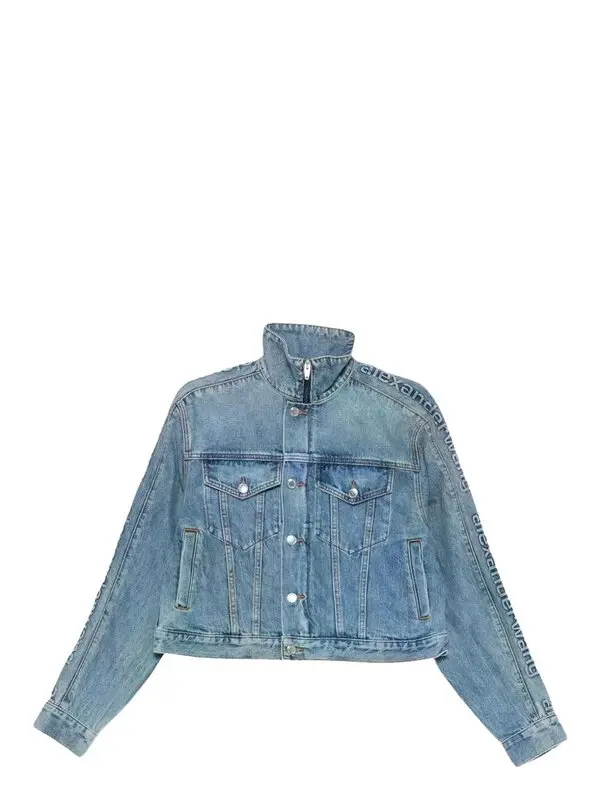 Alexander Wang Logo-lettering Denim Jacket - Blue