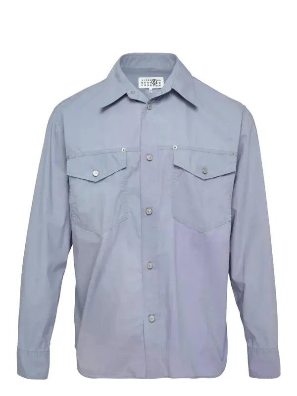 MAISON MARGIELA Western-style Panelled Shirt - Blue
