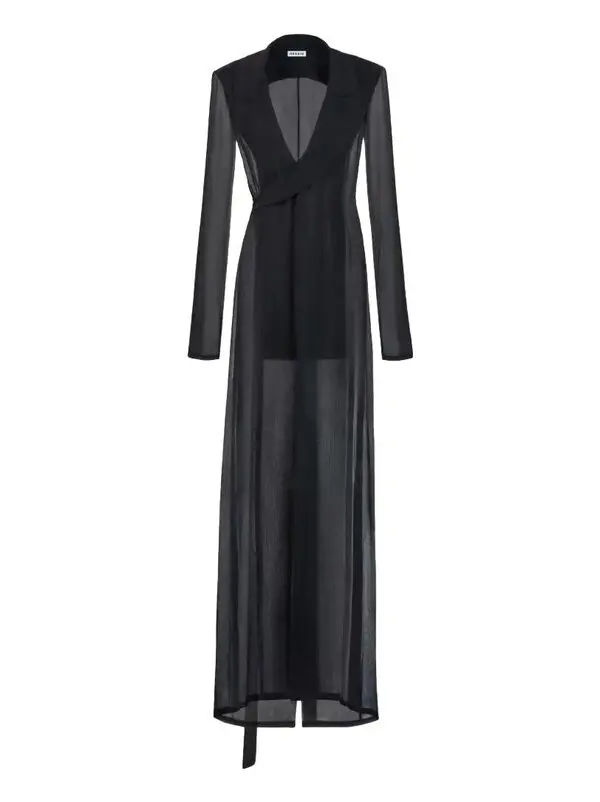 STOLEN STORES Sheer Wrap Lightweight Coat - Black