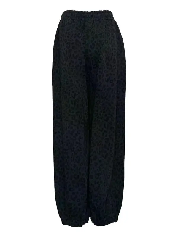 MARDI MERCREDI Leopard Print Track Pants - Blue