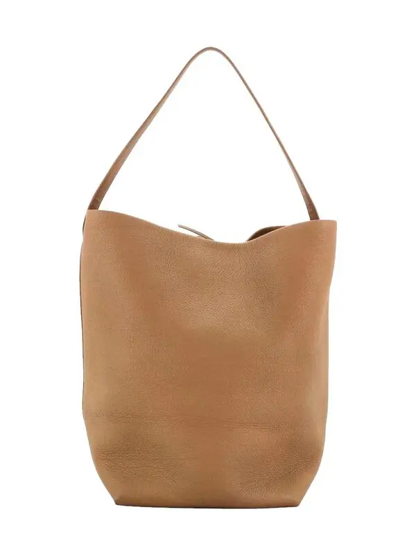 THE ROW Park Tote Leather Large Bucket Bag - Brown