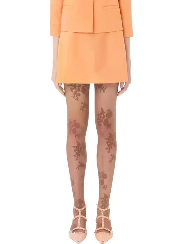 Valentino Garavani Crepe Couture Wrap Skirt - Orange