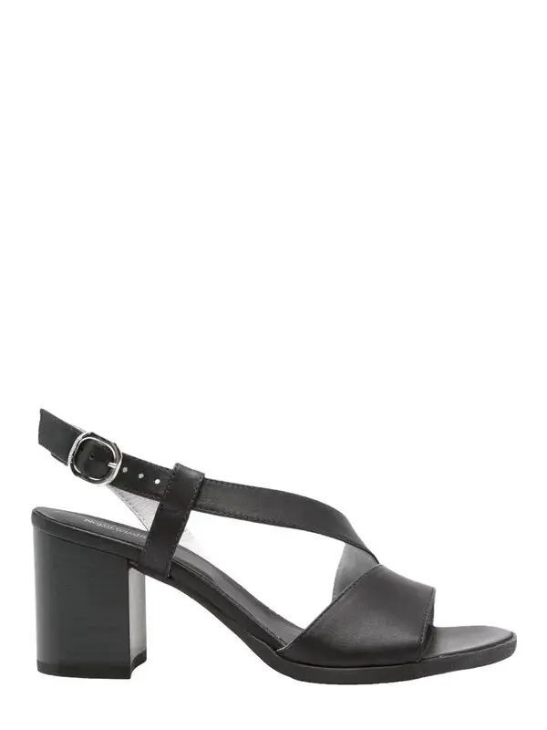 NEROGIARDINI Crossover Strap Sandals - Black