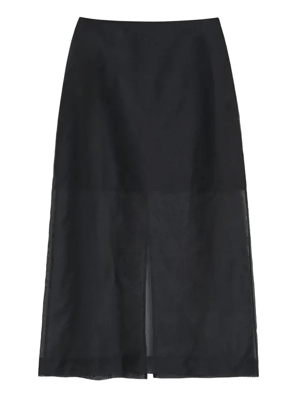 BY MALENE BIRGER Silk Organza A-line Skirt - Black