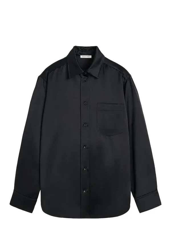 BY MALENE BIRGER Audrey Satin Shirt - Black