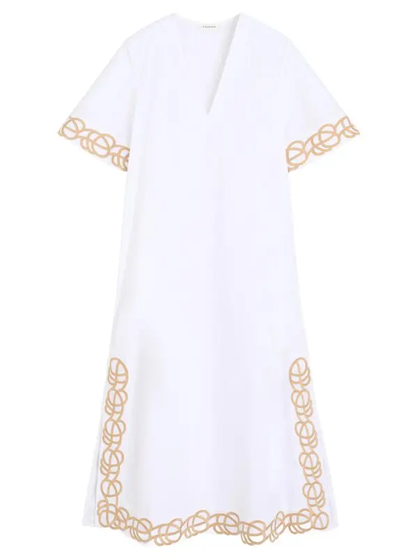 BY MALENE BIRGER Lula Organic Cotton Maxi Dress With Embroidery - Pure White