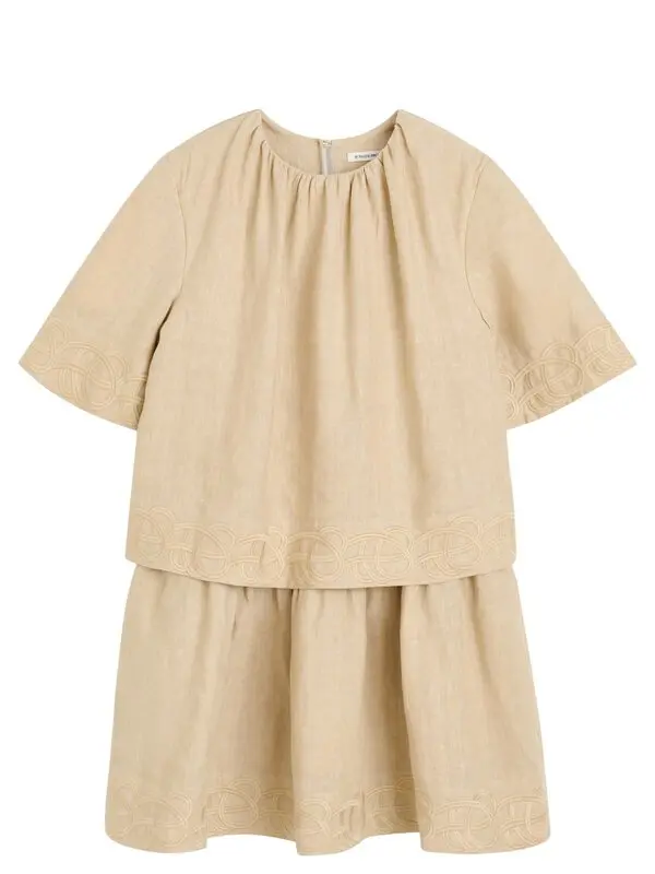 BY MALENE BIRGER Jania Linen Mini Dress - Old Beige