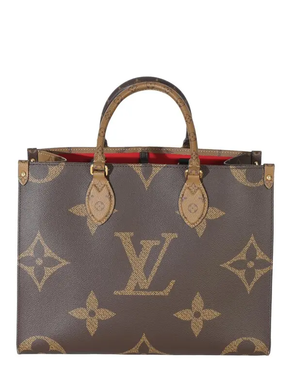 LOUIS VUITTON Reverse Monogram Canvas Onthego Mm Tote Bag - Brown