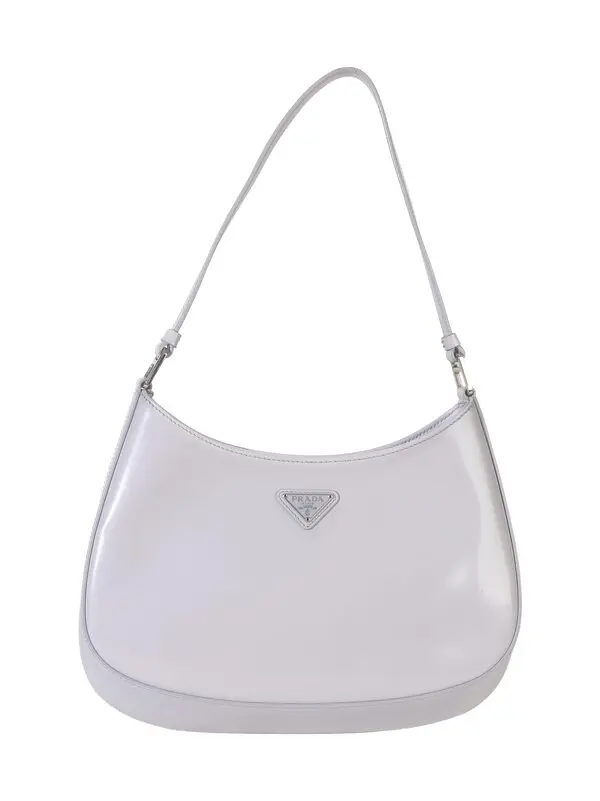 Prada Cleo Spazzolato Leather Hobo Bag - Gray