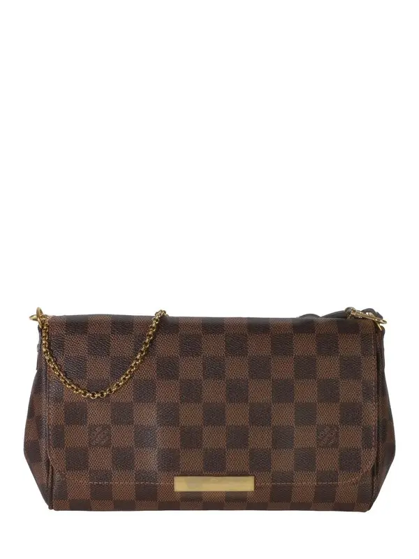 LOUIS VUITTON Damier Ebene Canvas Favorite Mm Shoulder Bag - Brown