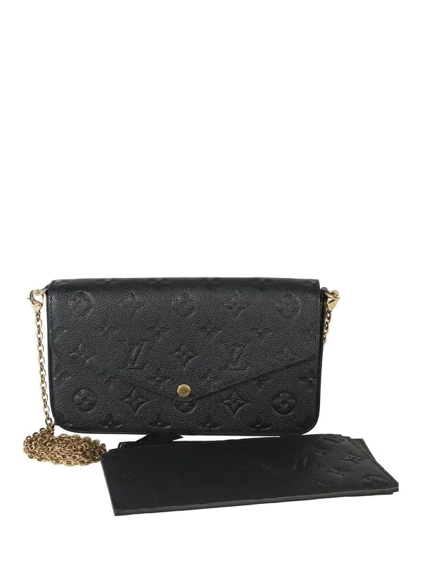 LOUIS VUITTON Monogram Empreinte Felicie Pochette - Black