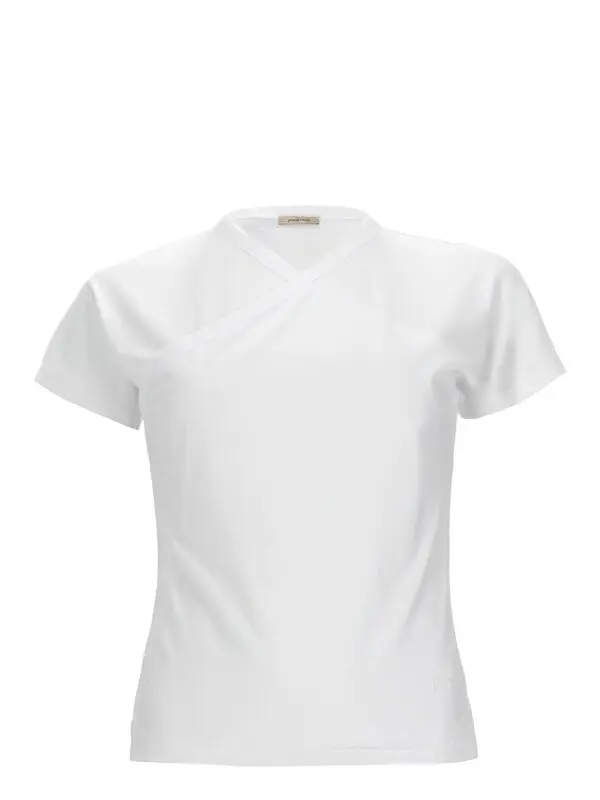 Paloma Wool Olimpia" Wrap Neck T-shirt - White