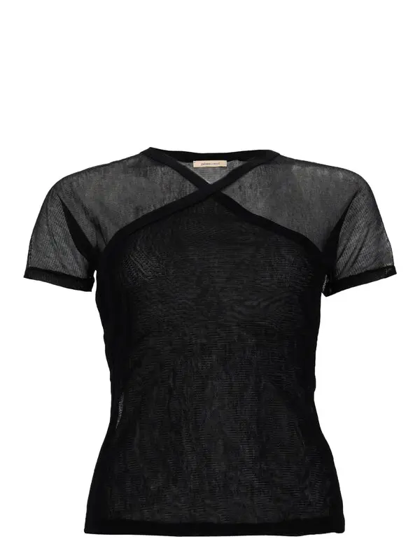 Paloma Wool Olimpia" Mesh Top - Black