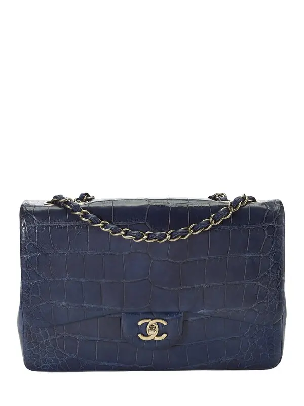 Chanel Alligator Half Flap - Navy