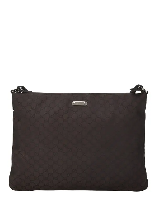 Gucci Gg Nylon Messenger Bag - Brown