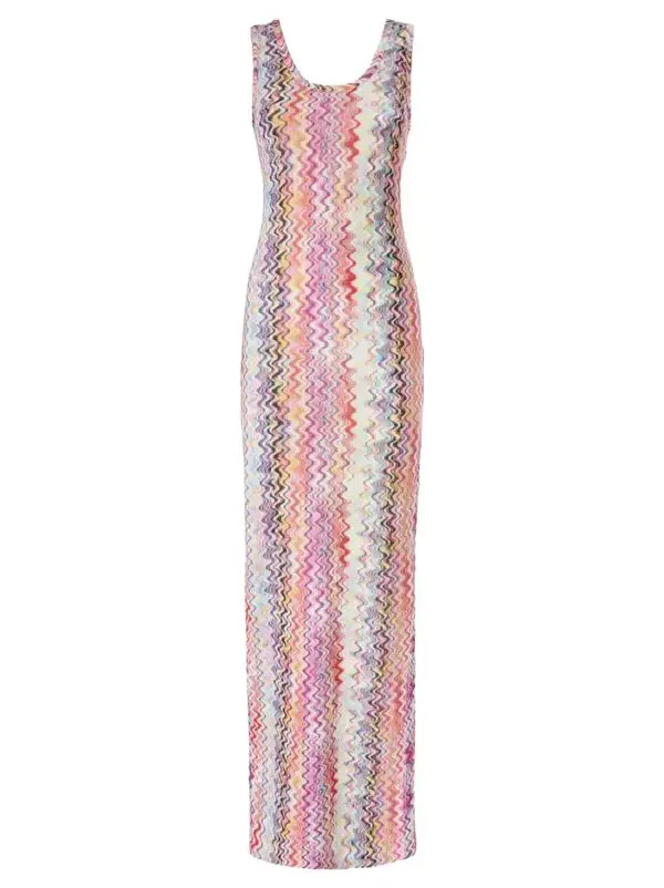 Missoni Zigzag Knit Scoop Neck Dress - Multicolour