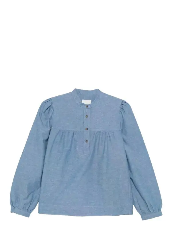 A.p.c. Gathered Babydoll Blouse - Blue