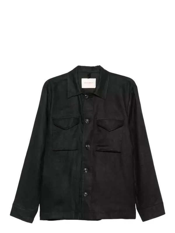 OFFICINA36 Button-fastening Pocket Overshirt - Black
