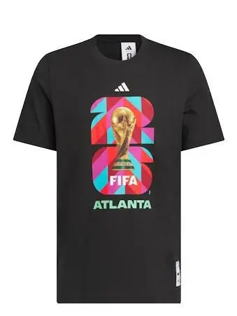 Adidas Fifa World Cup 26 Host City Atlanta Graphic T-shirt - Black