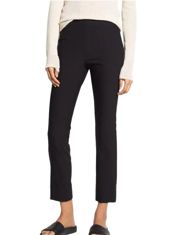 Vince Slim-fit Pull-on Trousers - Black