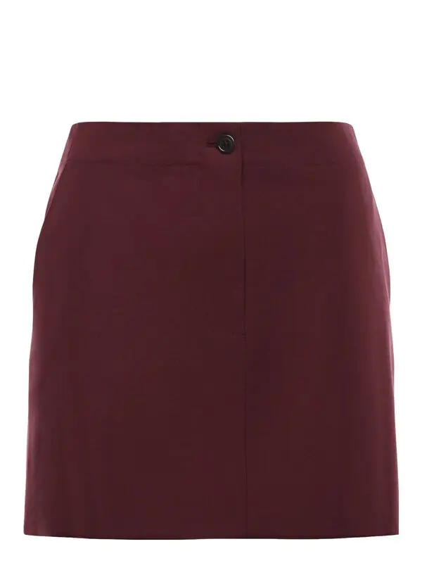 OTTOD'AME Wool-blend Pocket Skirt - Red
