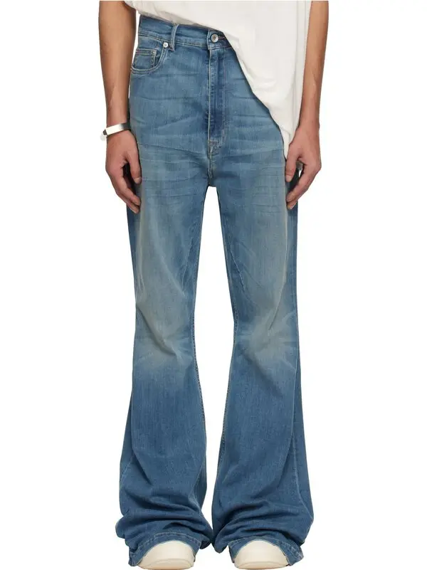Rick Owens Hollywood Bolan Bootcut Jeans - Washed Indigo