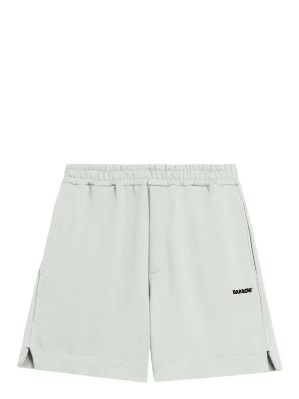 BARROW Logo Cotton Bermuda Shorts - White