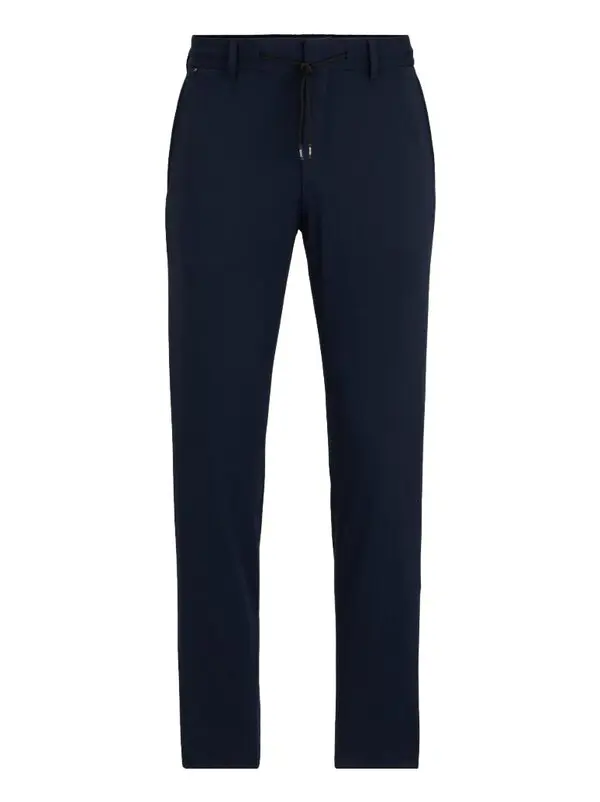 Hugo Boss Drawstring Slim-fit Pants - Black