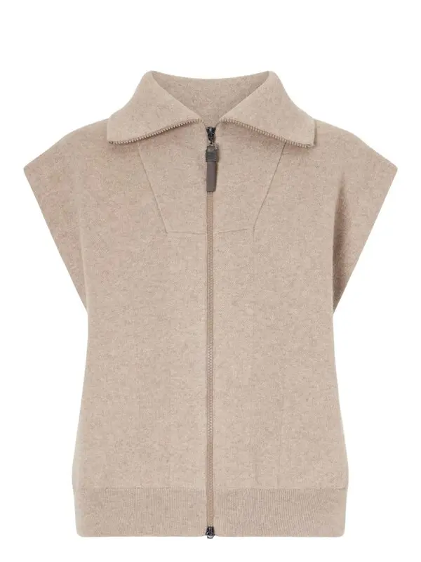 Brunello Cucinelli Zip-up Collared Vest - Brown