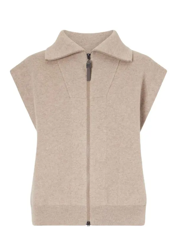 Brunello Cucinelli Zip-up Collared Vest - Brown