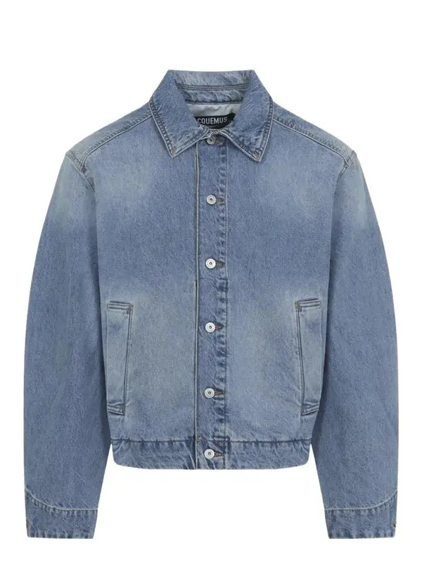 Jacquemus Long Sleeve Denim Jacket - Blue