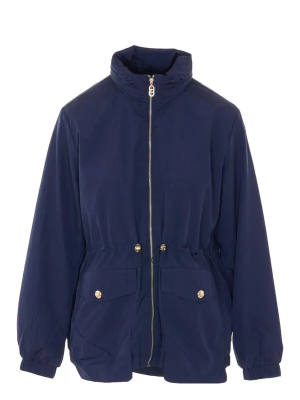 Liu Jo Drawstring High-neck Coat - Night Blu Sky